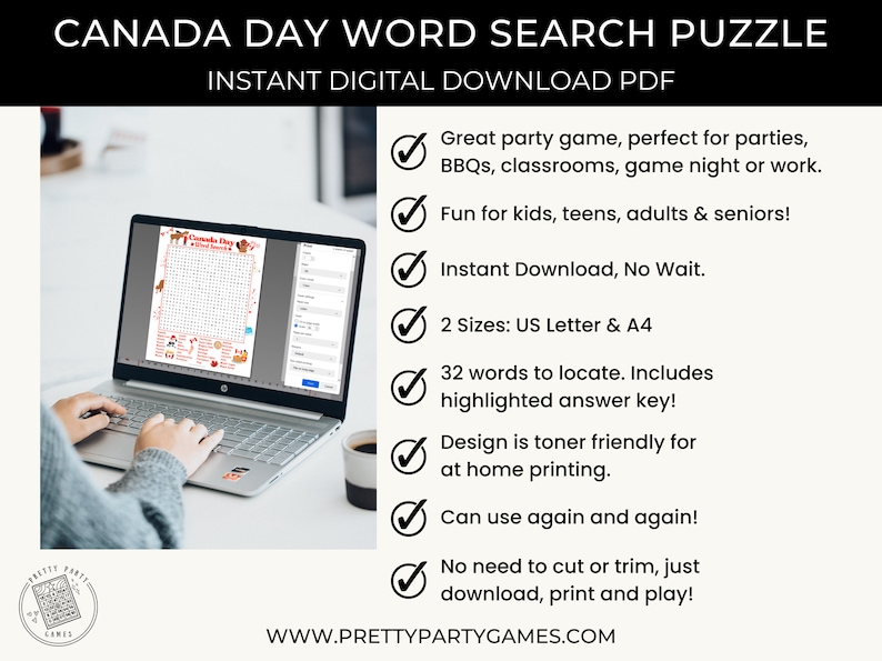 Canada Day Printable Word Search Puzzle and Solution, Canada Day Games ...