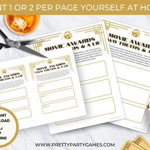 Two Truths and A Lie Ice Breaker Game, Movie Awards Party Games, Girls ...