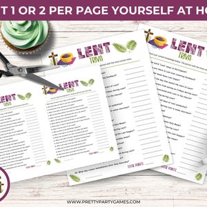 Lent Trivia Game for Kids or Adults, Catholic Lenten Party Games for ...