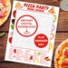 Printable Pizza Word Search Puzzle for Kids & Adults, Fun Pizza Party ...