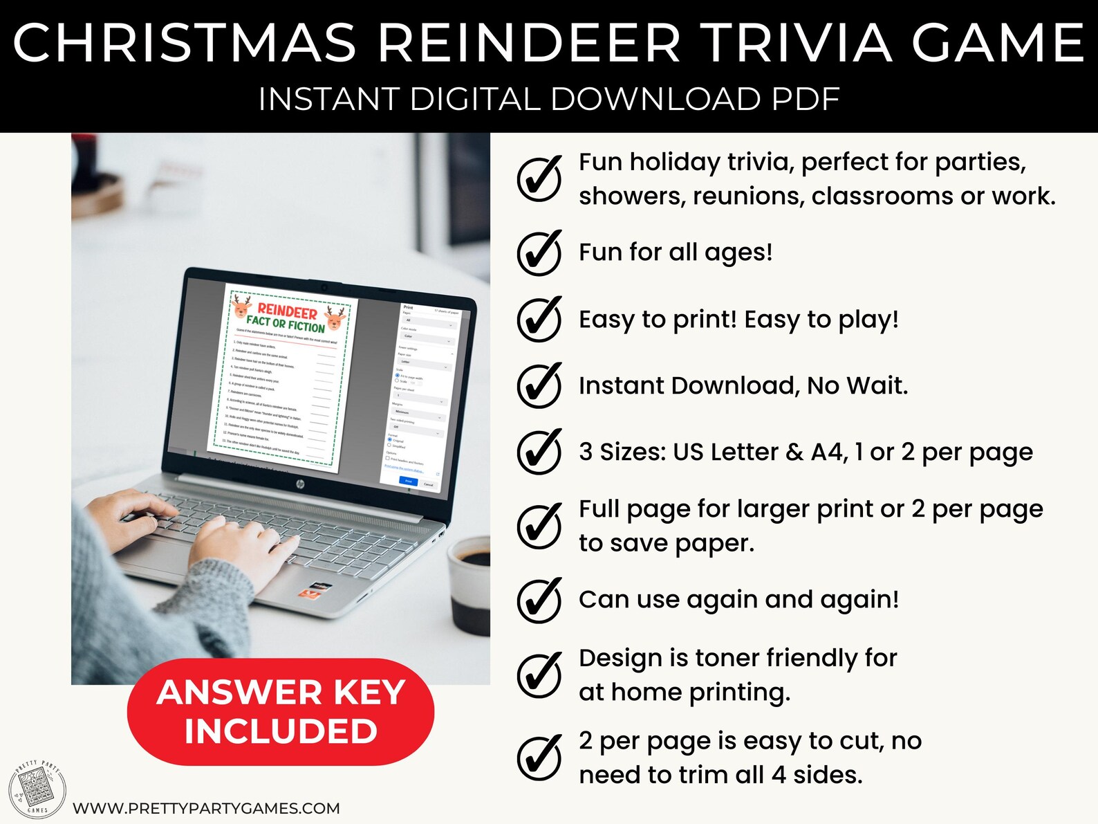 True or False Christmas Trivia With Answers, Reindeer Fact or Fiction ...
