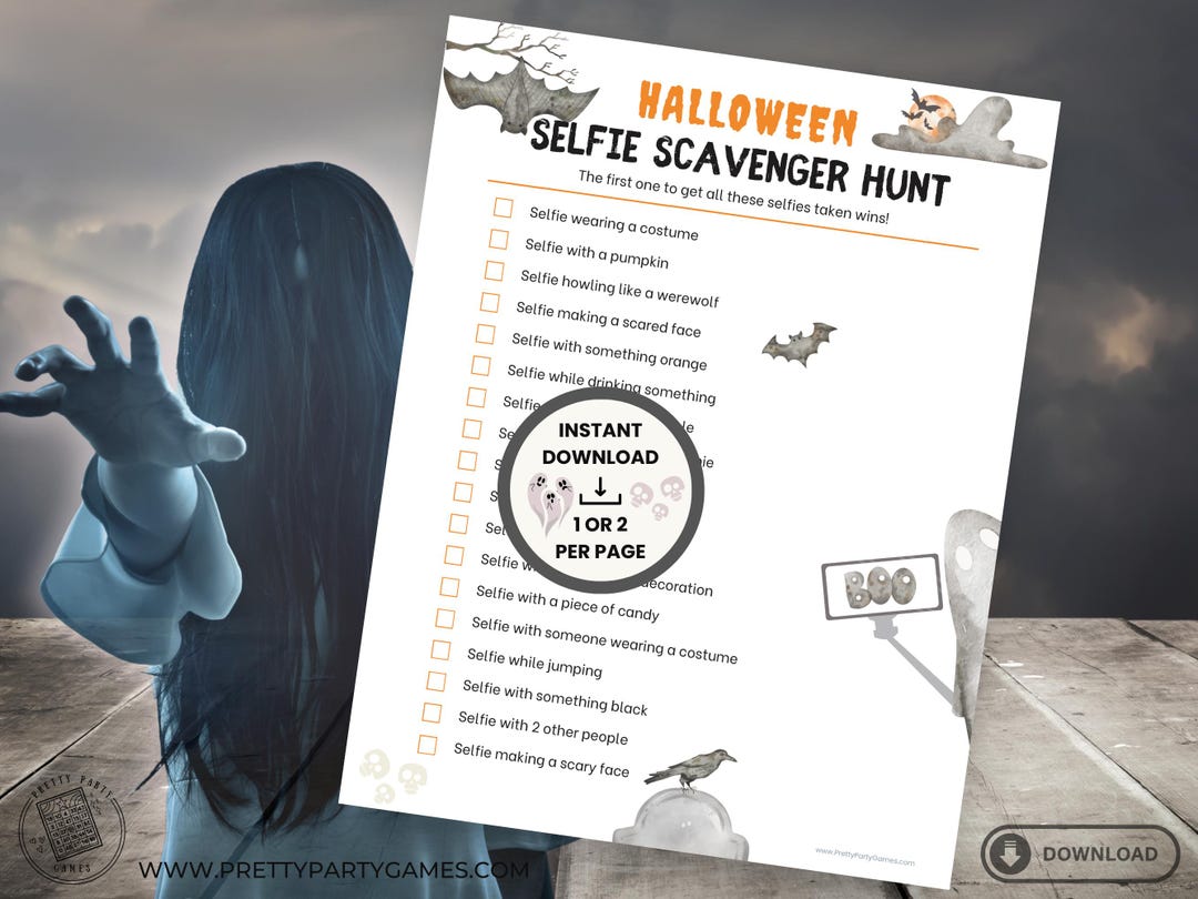 Halloween Team Building Photo Scavenger Hunt, Halloween Party Games for ...