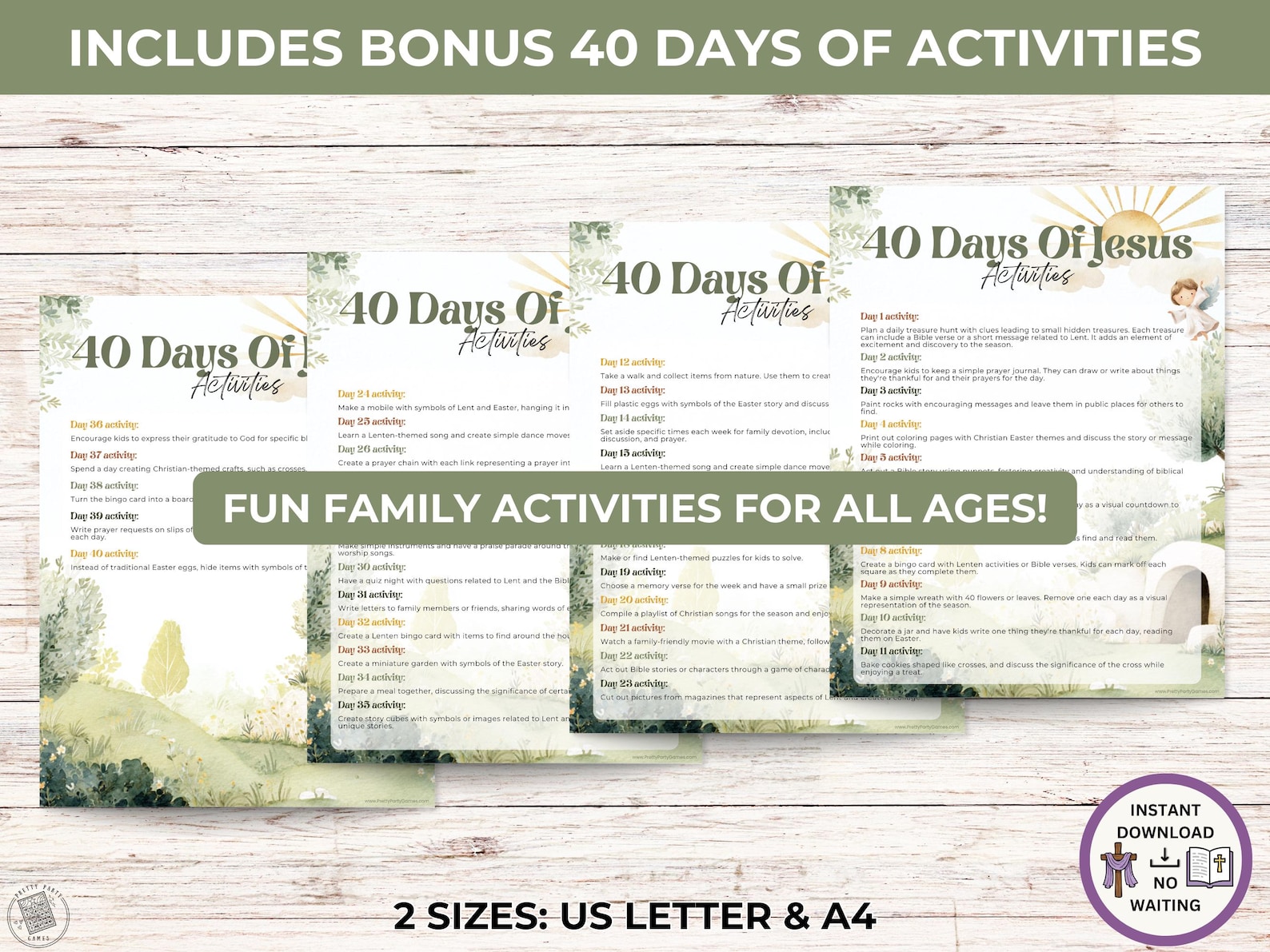 40 Days of Jesus Lenten Scripture Calendar, Lent Countdown Printable ...