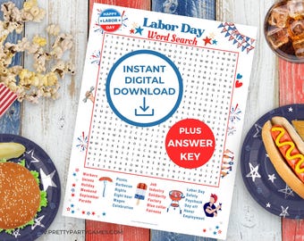 Labor Day Word Search | Puzzle - Etsy