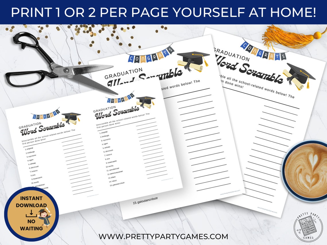 Graduation Game Bundle, 2024 Graduation Party Games, Printable ...