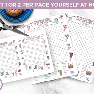 Spring Word Search Printable + Answer Key, Wordsearch Puzzles for Kids ...
