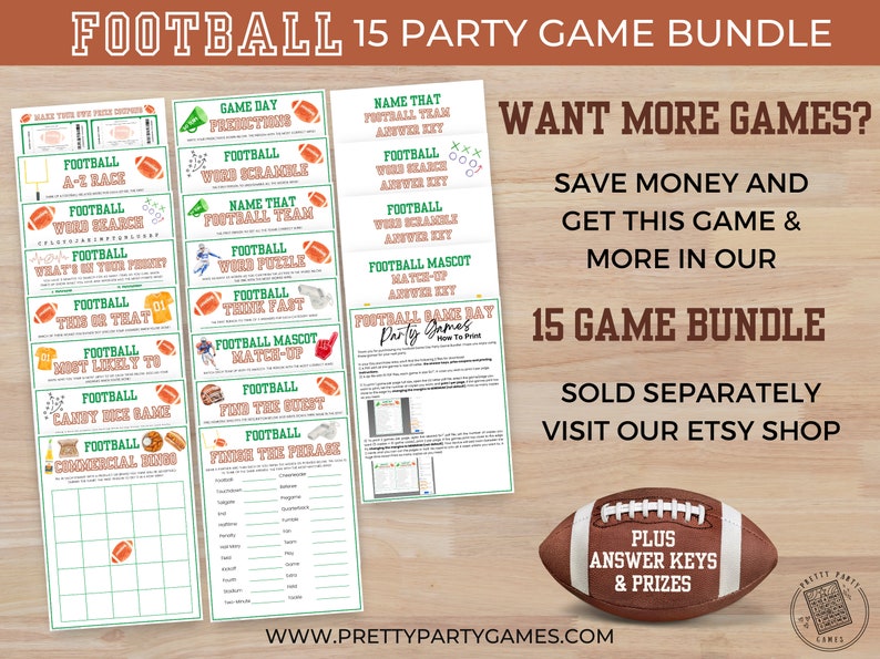 Football Mix & Mingle Bingo Card Printable, Find the Guest Sports Ice ...