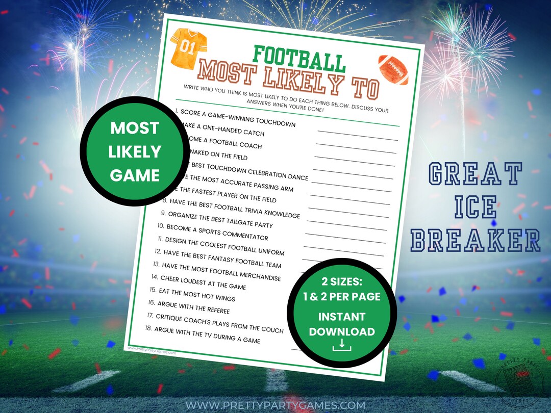 Football Most Likely Game, Football Who is Most Likely to Game ...