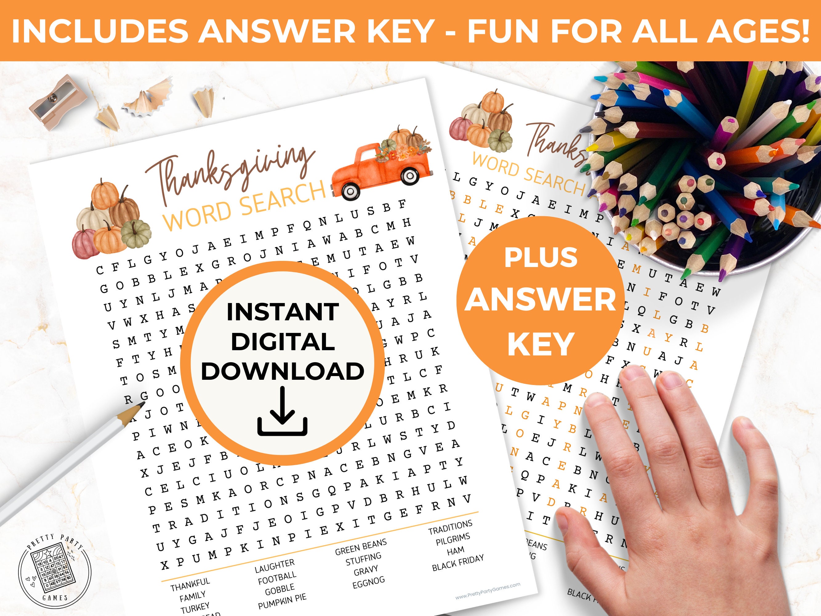Printable Thanksgiving Word Search for Kids, Best Thanksgiving Party ...