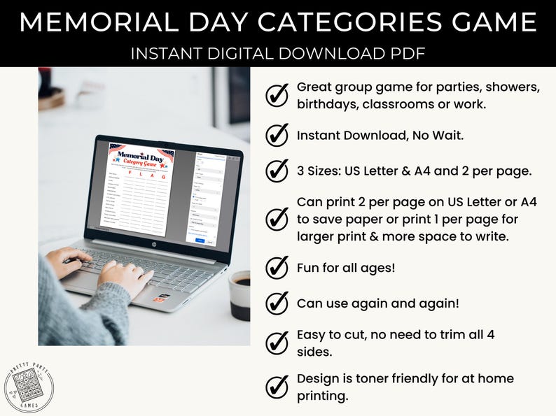Memorial Day Name 4 Words Game, Printable Memorial Day Party Games ...
