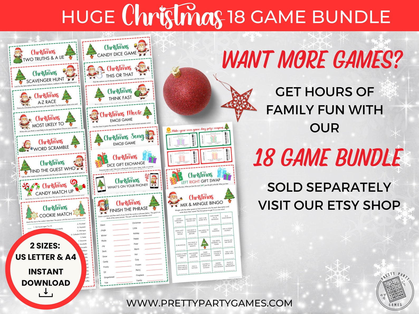 50 Printable Christmas Song Bingo Cards, Office Party Holiday Bingo ...