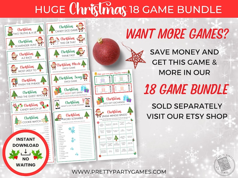 Printable Christmas Jingle Mingle Bingo Game, Fun Dinner Party ...