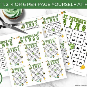 500 St. Patrick's Day Bingo Cards With Numbers, St Patricks Day Bingo ...