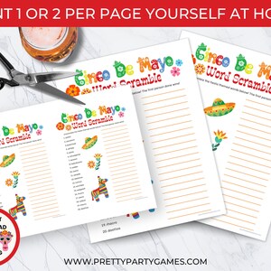 Cinco De Mayo Word Scramble Game, Printable Cinco De Mayo Party Games ...