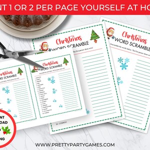 Christmas Word Scramble Game, Holiday Classroom Games for Kids, Family ...