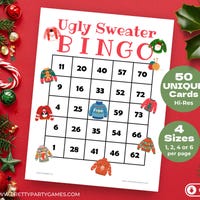 100 Ugly Christmas Sweater Quiz Cards | Christmas Party Games | Family ...