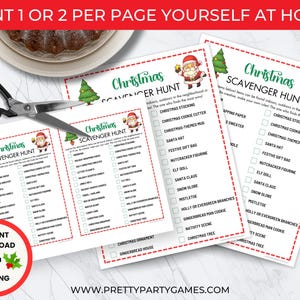 Christmas Scavenger Hunt for Work, Christmas Party Games for Kids ...