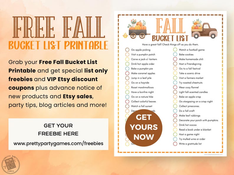 Fall Scavenger Hunt Printable, Colorful Autumn Pumpkin Patch Games for ...