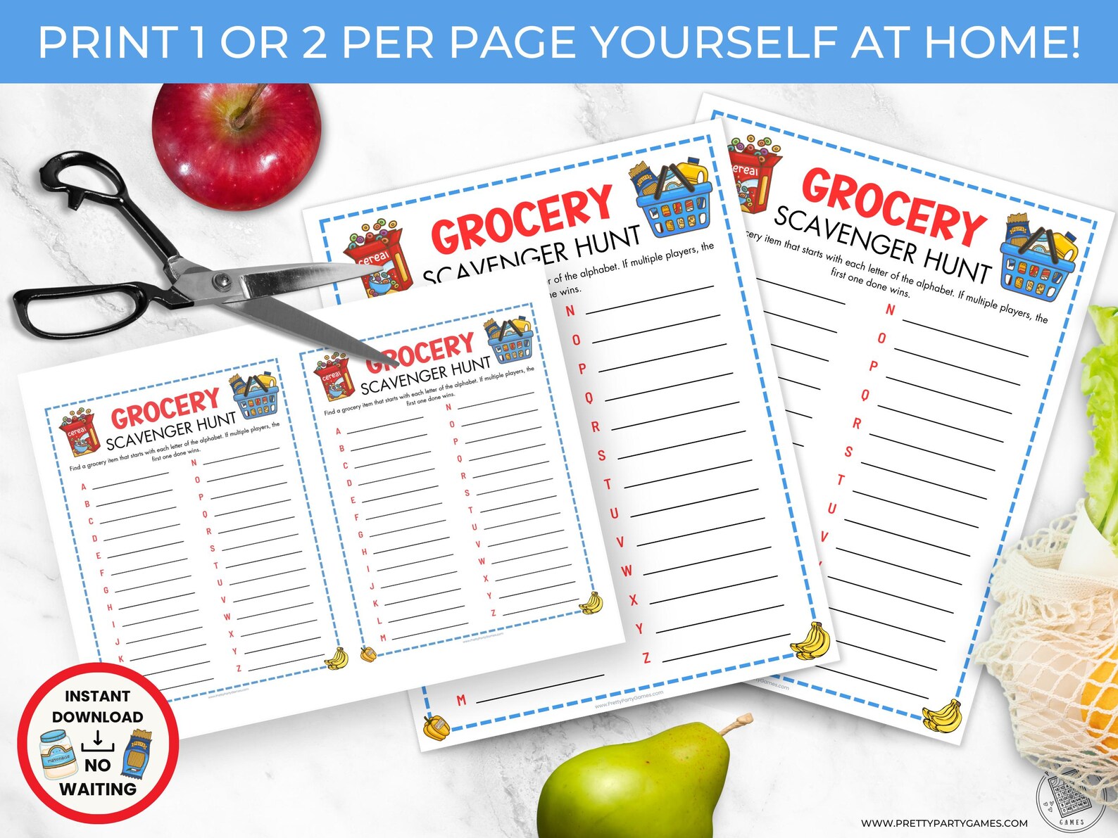 Grocery Store Scavenger Hunt Game, Supermarket Busy Games for Kids ...