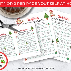 Printable Christmas Jingle Mingle Bingo Game, Fun Dinner Party ...