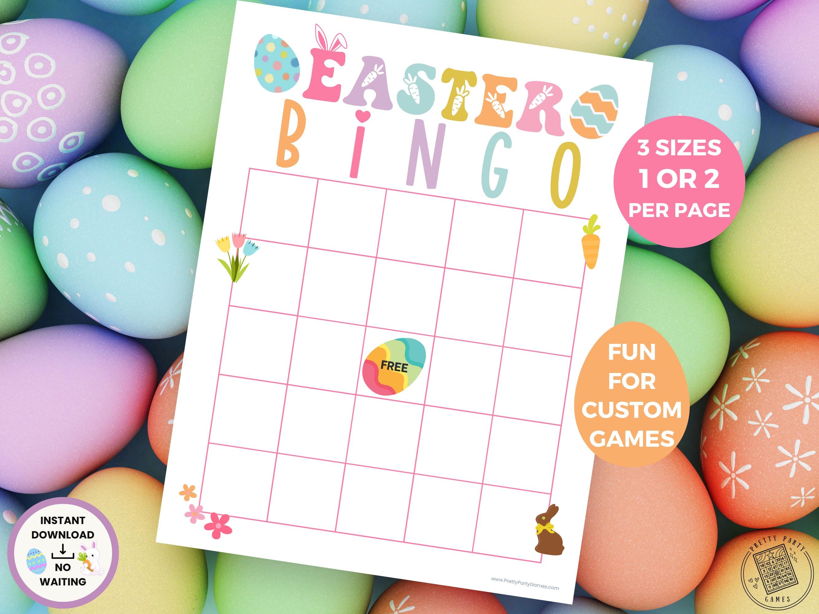 Easter Blank Bingo Card Printable, Perfect to Make Your Own Bingo Cards ...