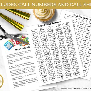 50 Printable New Years Eve Bingo Cards With Numbers, New Years Bingo ...