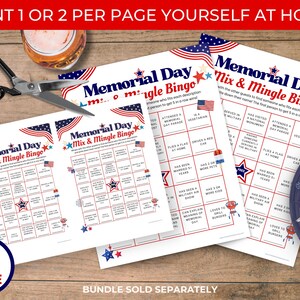 Memorial Day Game Bundle for Adults & Kids, 19 Printable Party Games ...