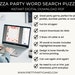 Printable Pizza Word Search Puzzle for Kids & Adults, Fun Pizza Party ...