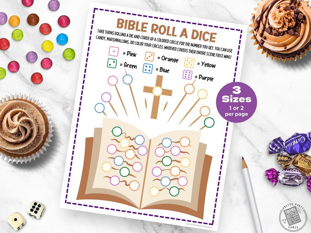 Bible Roll A Dice Game, Candy Dice Game Printable, Christian Printable ...