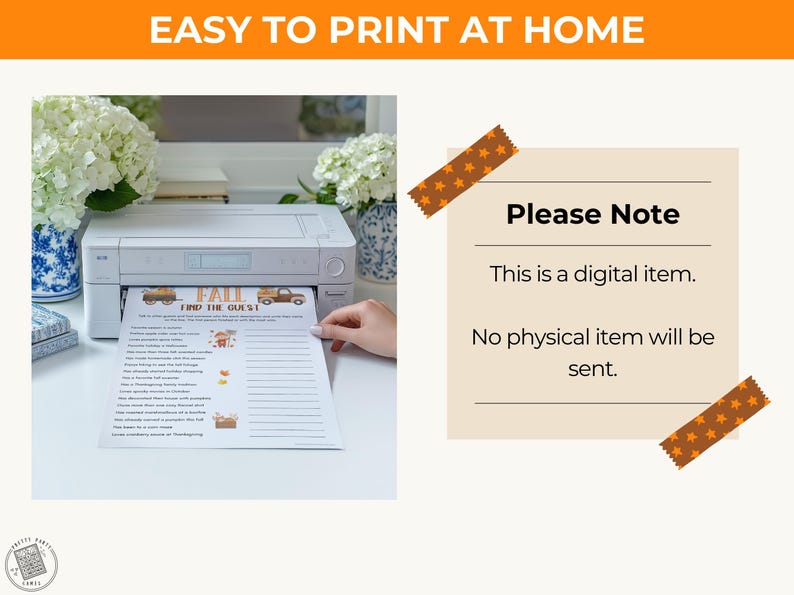 Fall Find the Guest Game, Printable Group Icebreaker Game for Teens ...