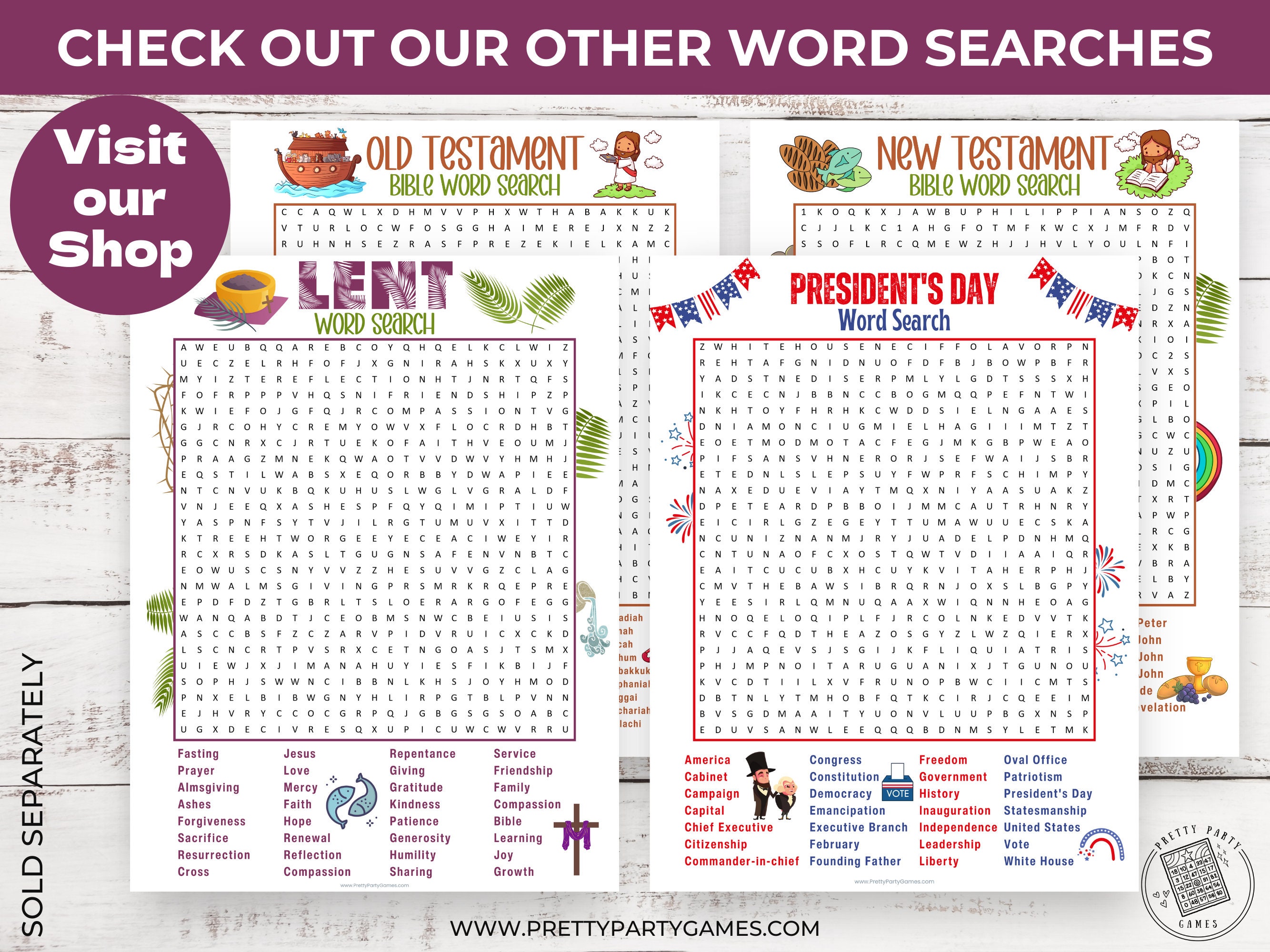 Lent Word Search Printable Answer Key, Lenten Games for Kids & Adults ...