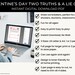 Valentine's Day Two Truths & A Lie Ice Breaker Game, Printable ...