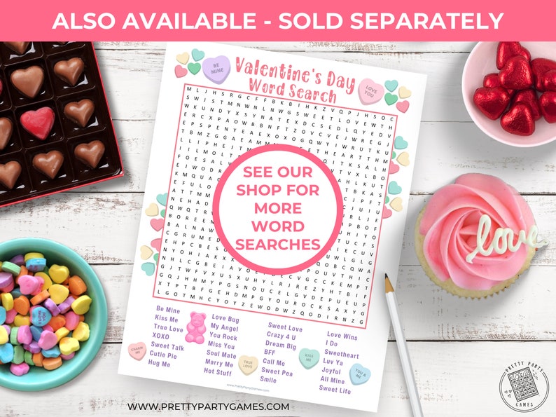 Printable Valentines Day Word Search Game for Kids & Adults + Answer ...