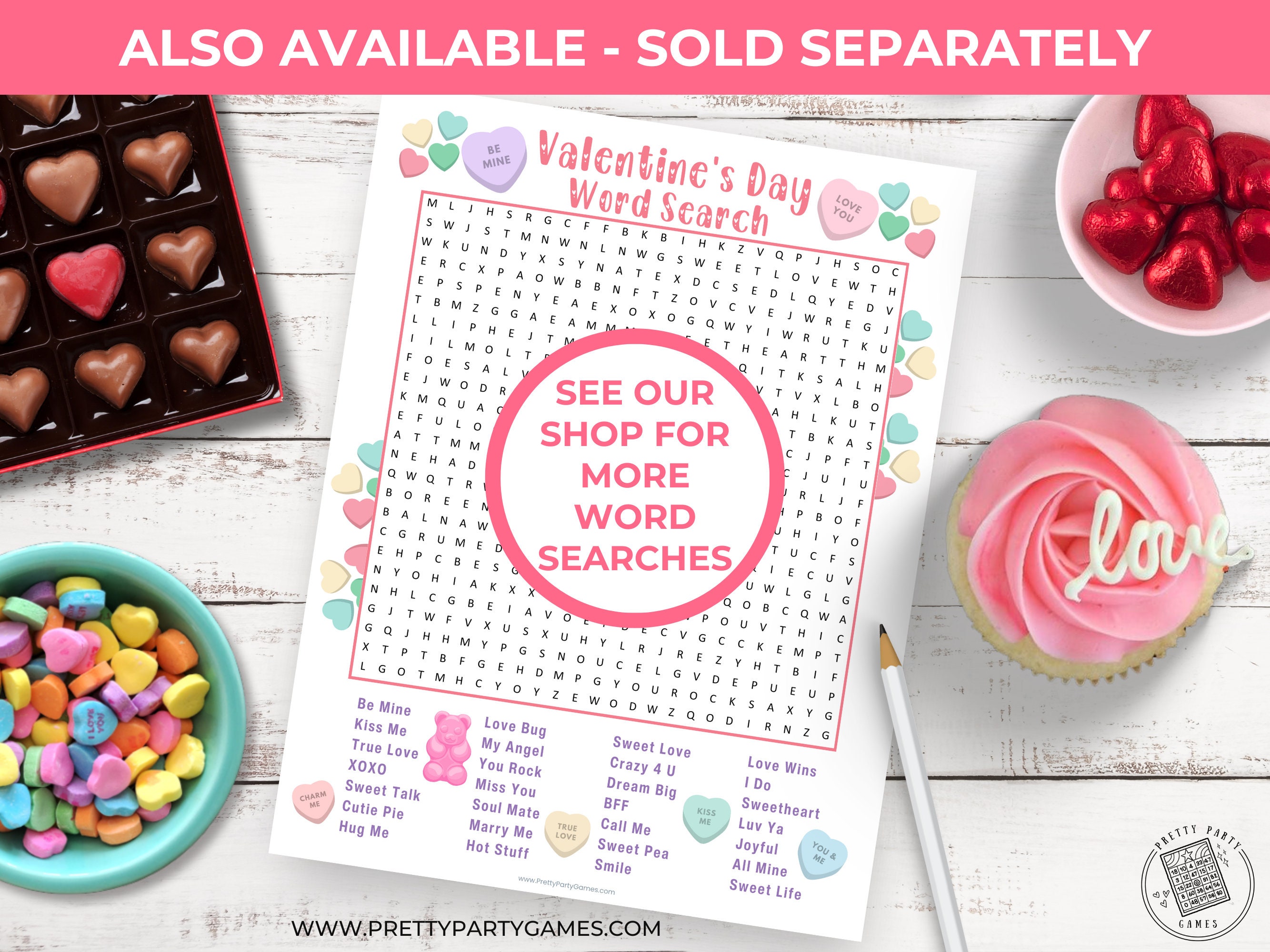 Printable Valentines Day Word Search Game for Kids & Adults + Answer ...