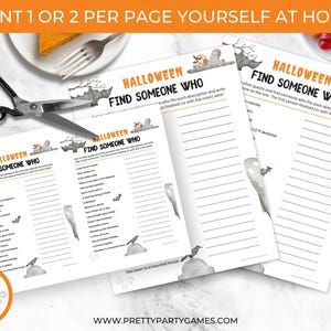 Halloween Find the Guest Who Icebreaker Game, Instant Digital Download ...