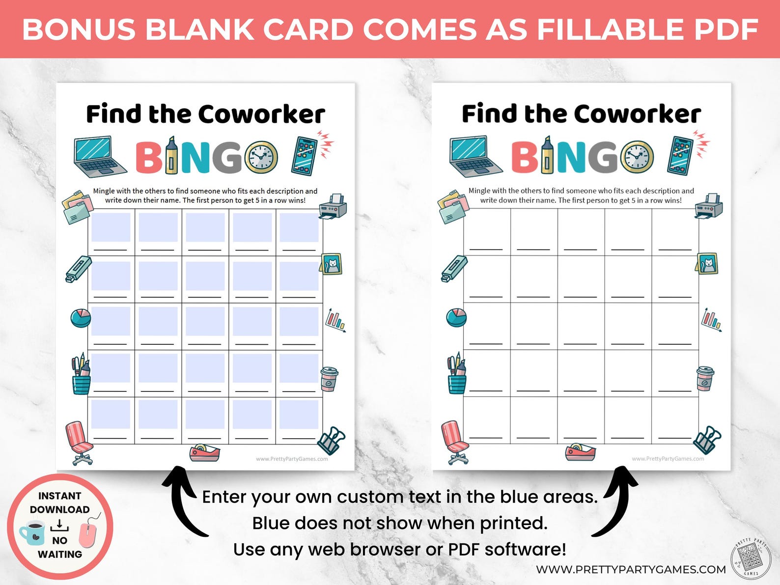 50 Printable Find the Coworker Who Bingo Cards, Fun Work Team Building ...