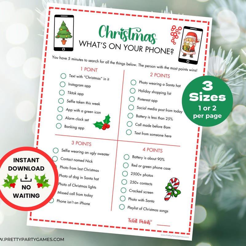 Christmas Whats on Your Phone - Etsy
