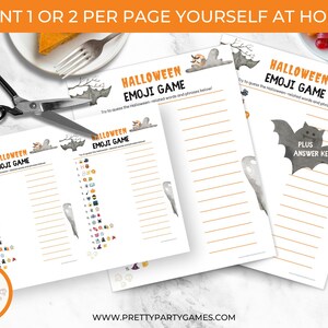 Halloween Emoji Game With Answer Key, Instant Digital Download, Fun ...