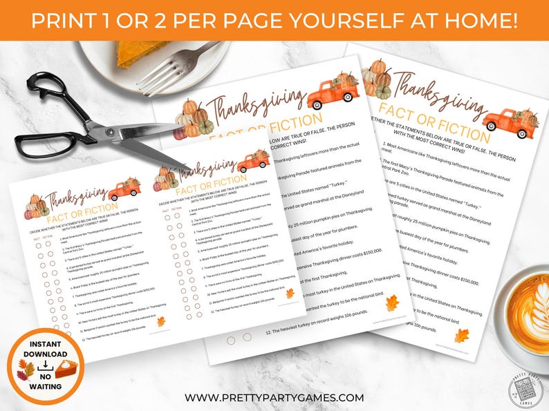 Thanksgiving Trivia Game Printable, Friendsgiving Party Games ...