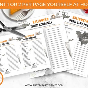 Halloween Word Scramble, Printable Halloween Party Games for Kids ...