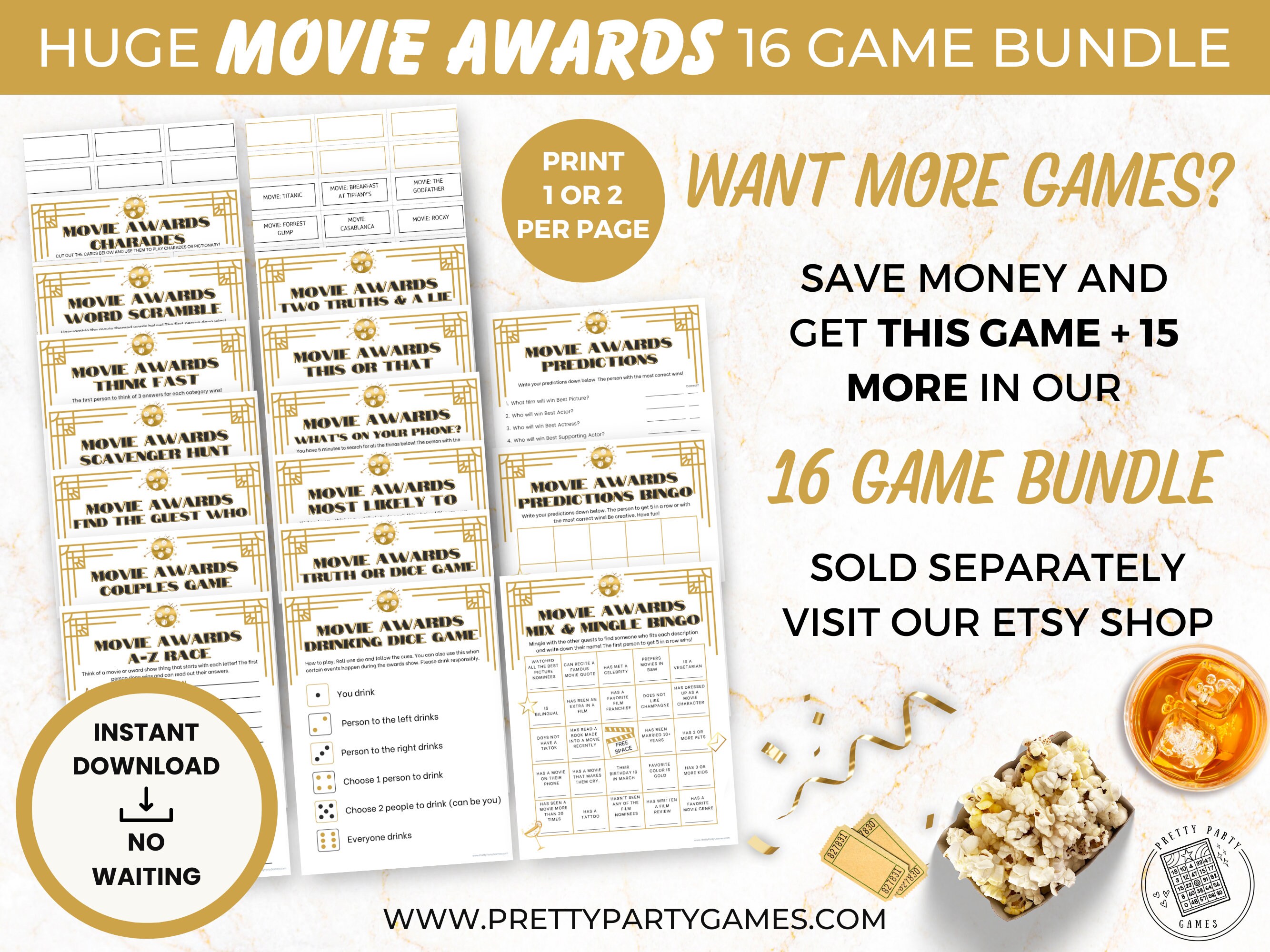 Two Truths and A Lie Ice Breaker Game, Movie Awards Party Games, Girls ...