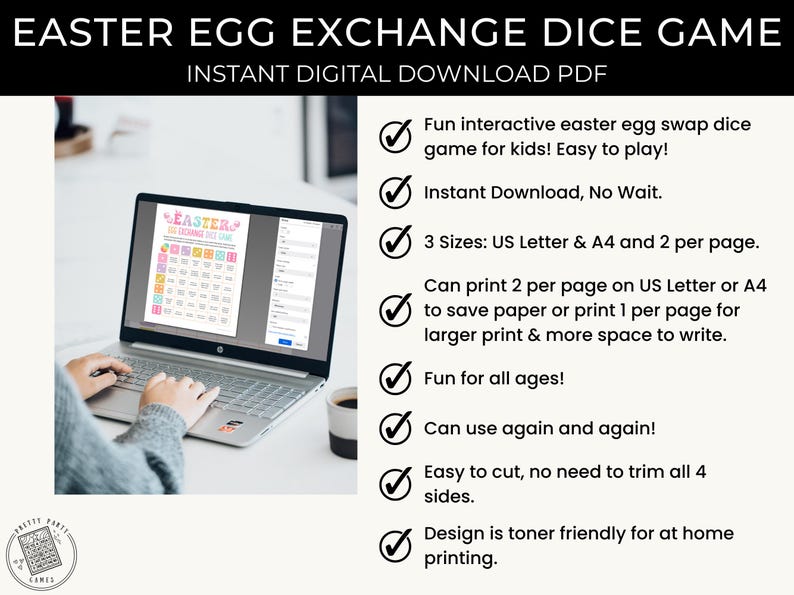 Easter Egg Exchange Dice Game, Fun Easter Egg Swap Party Game for Kids ...