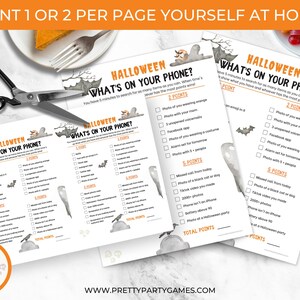 What's on Your Phone Halloween Game, Cell Scavenger Hunt for Teens ...