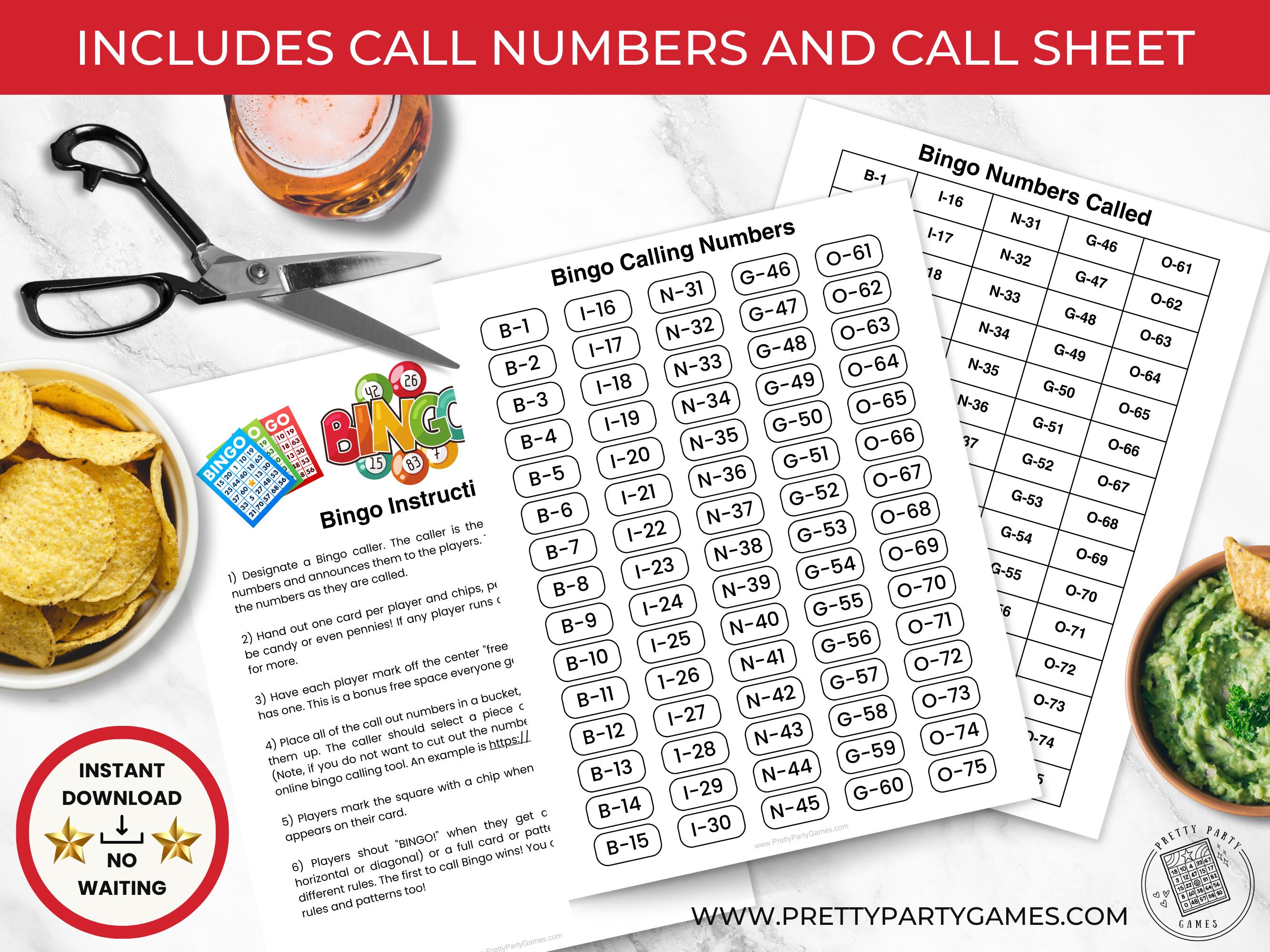 500 Veterans Day Bingo Cards With Numbers, Patriotic Veterans Day Games ...