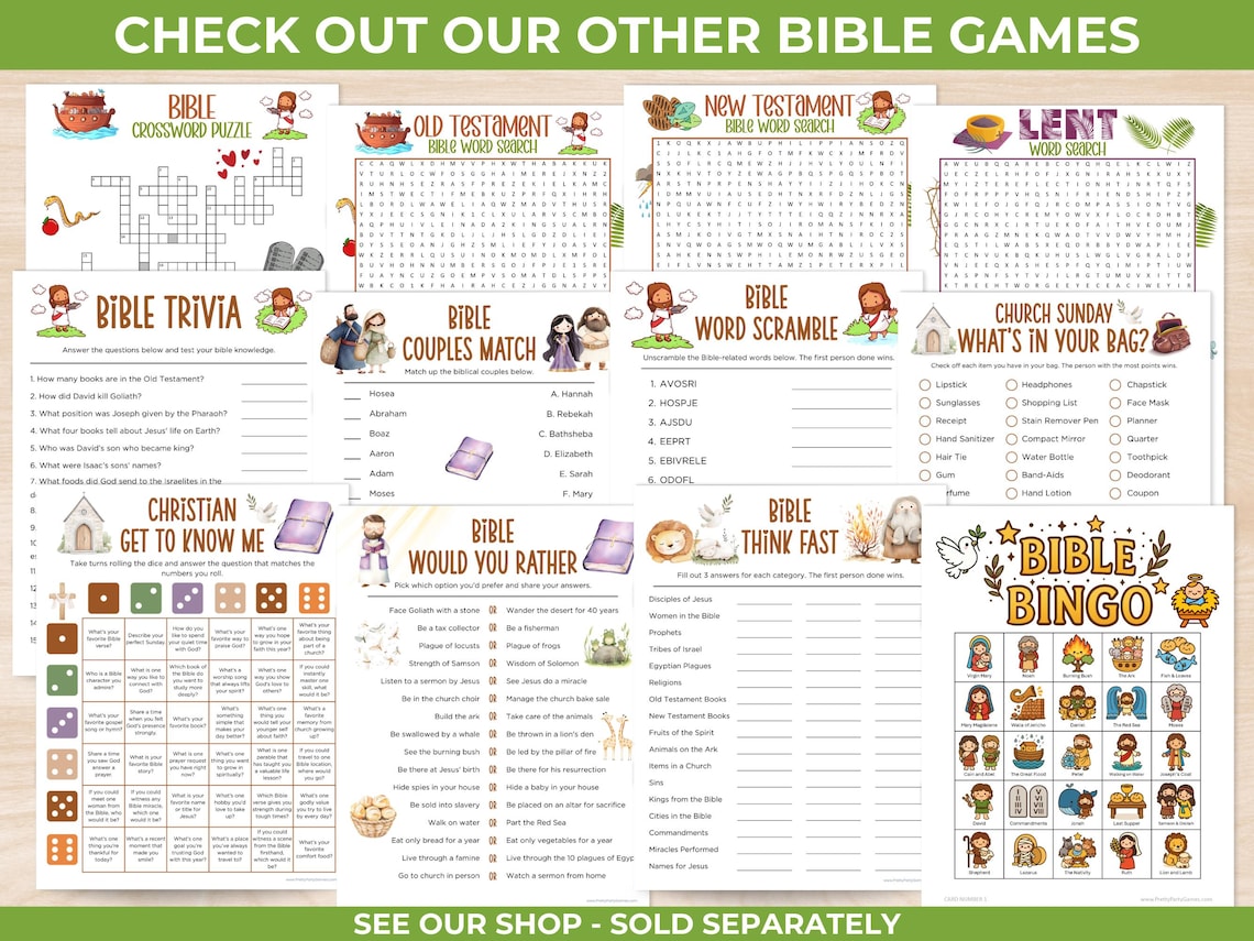 Bible Crossword Puzzle Printable Solution, Bible Study Games for Kids ...