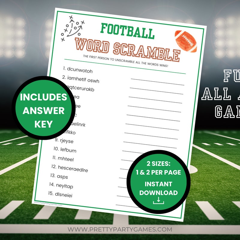 Word Scramble - Etsy