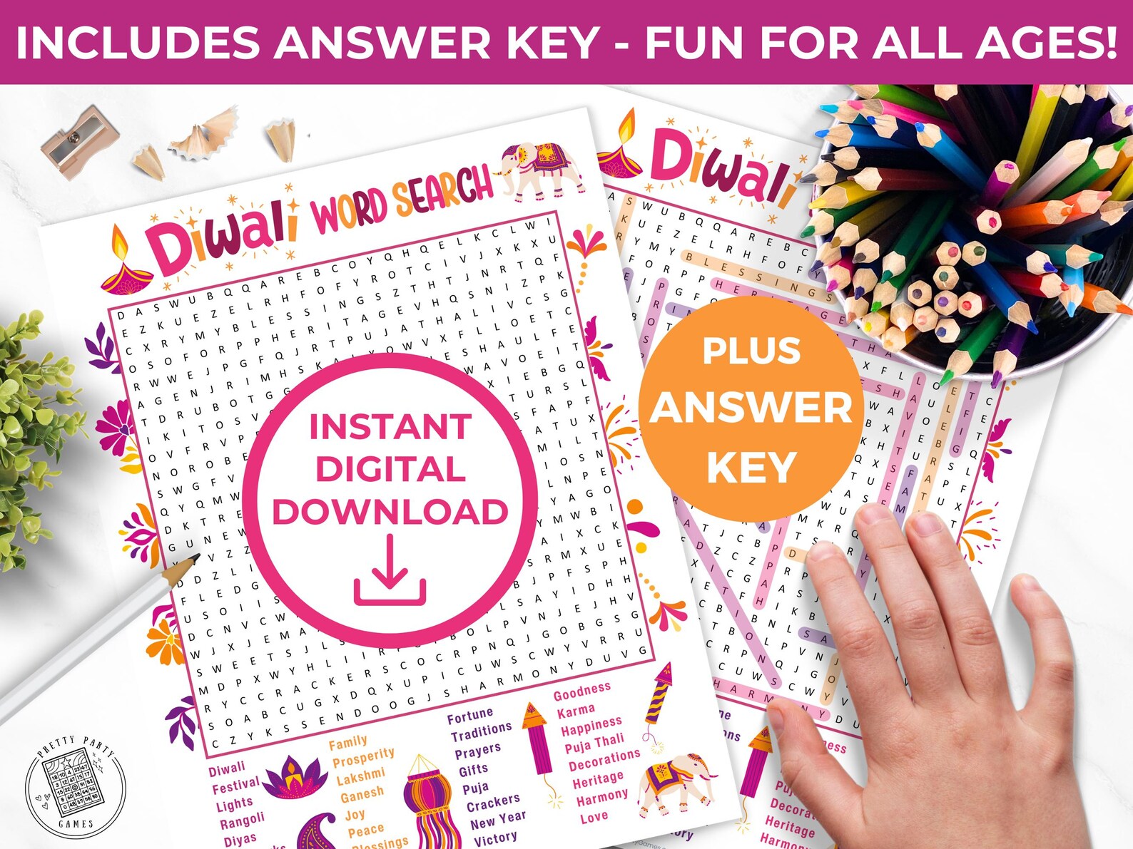 Diwali Word Search Puzzle, Printable Party Ideas for Kids & Adults ...