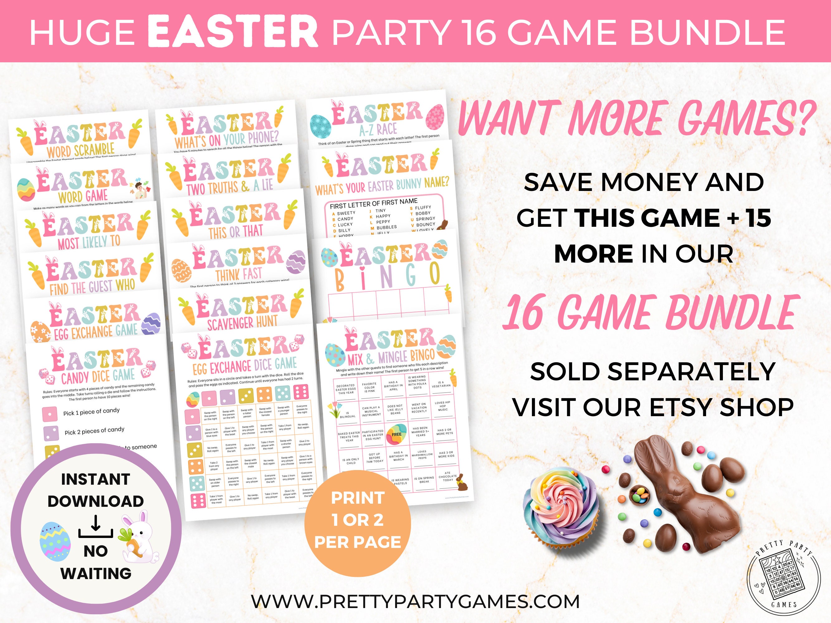 Easter Blank Bingo Card Printable, Perfect to Make Your Own Bingo Cards ...