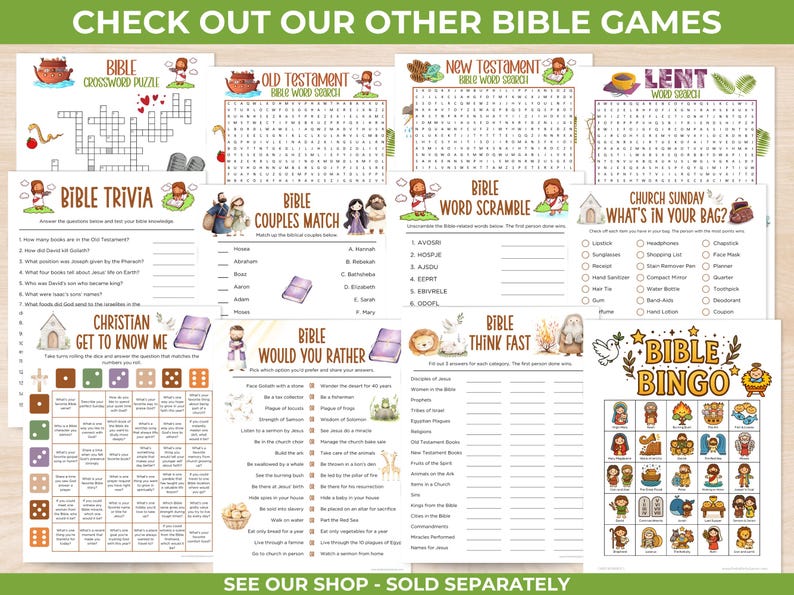 50 Lent Bingo Cards With Numbers, Christian Lent Activities for Kids ...