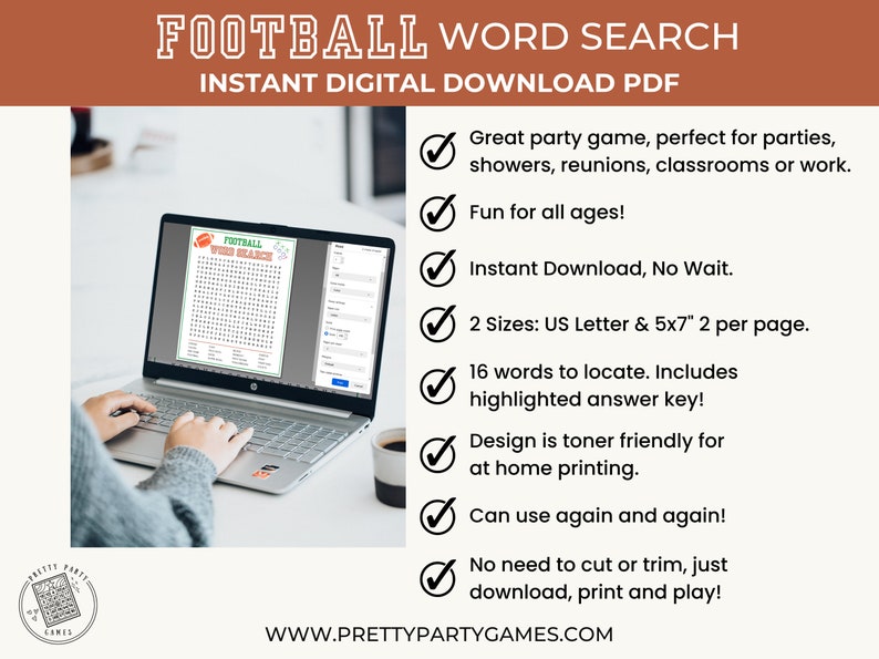 Football Word Search Puzzle + Answer Key, Fun Games for Sunday Football ...